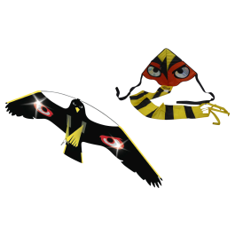 Vogelverjagende vlieger set | Twin Terror Kite | 7m